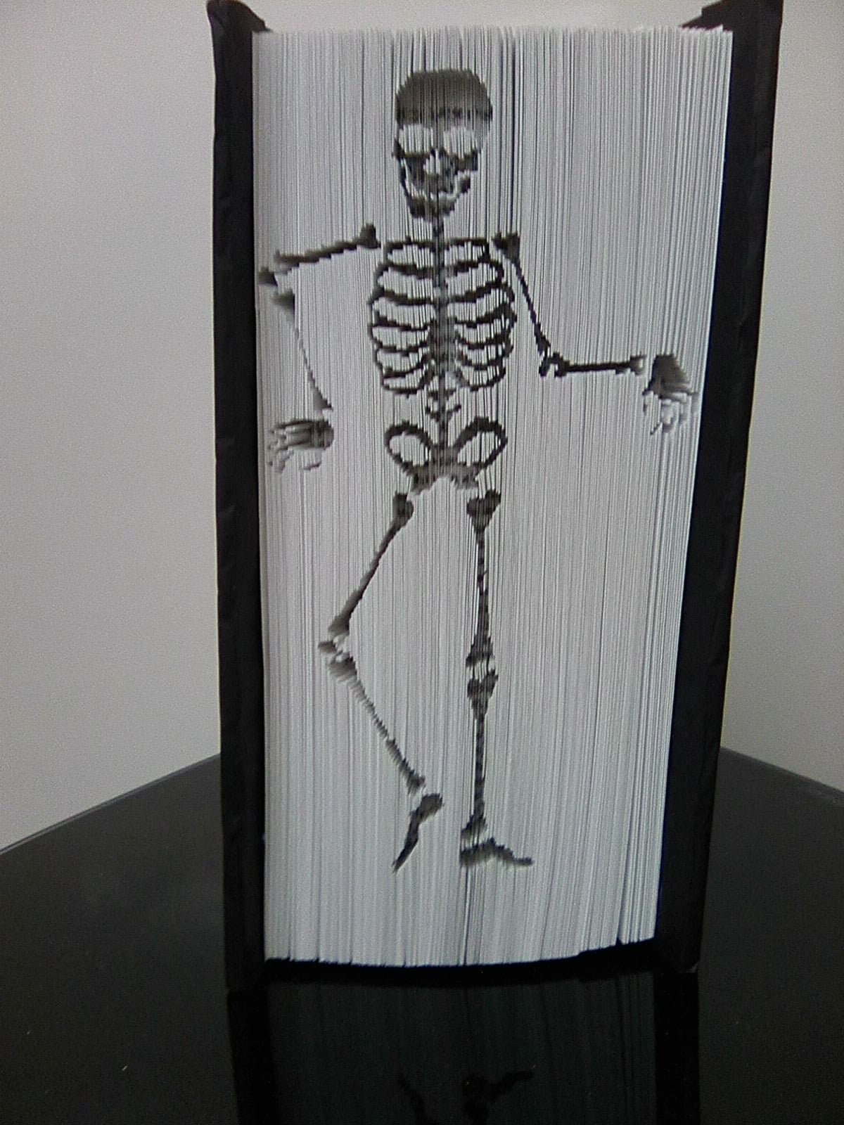 Skeleton Cut and Fold Book Fold Pattern - Etsy