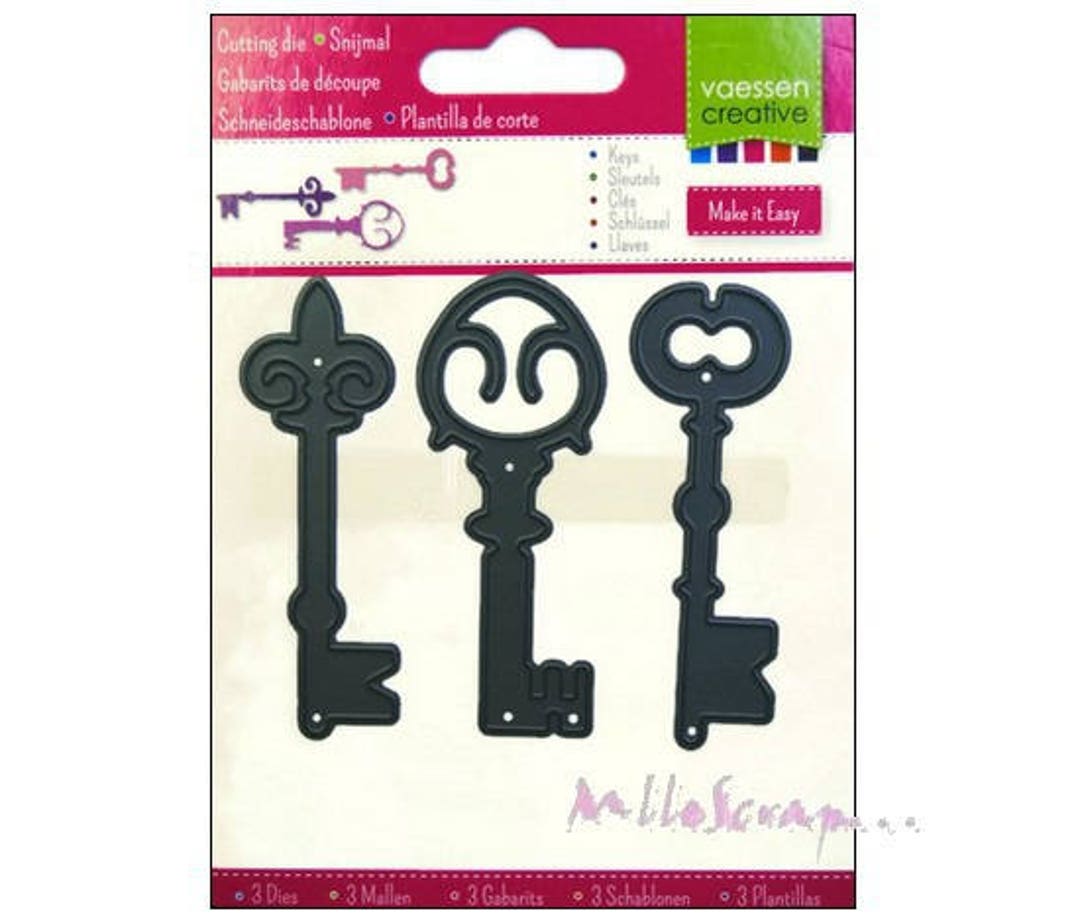 Dies Cut, Die Cut Key, Die Cut Scrapbooking, 3 Pieces - Etsy