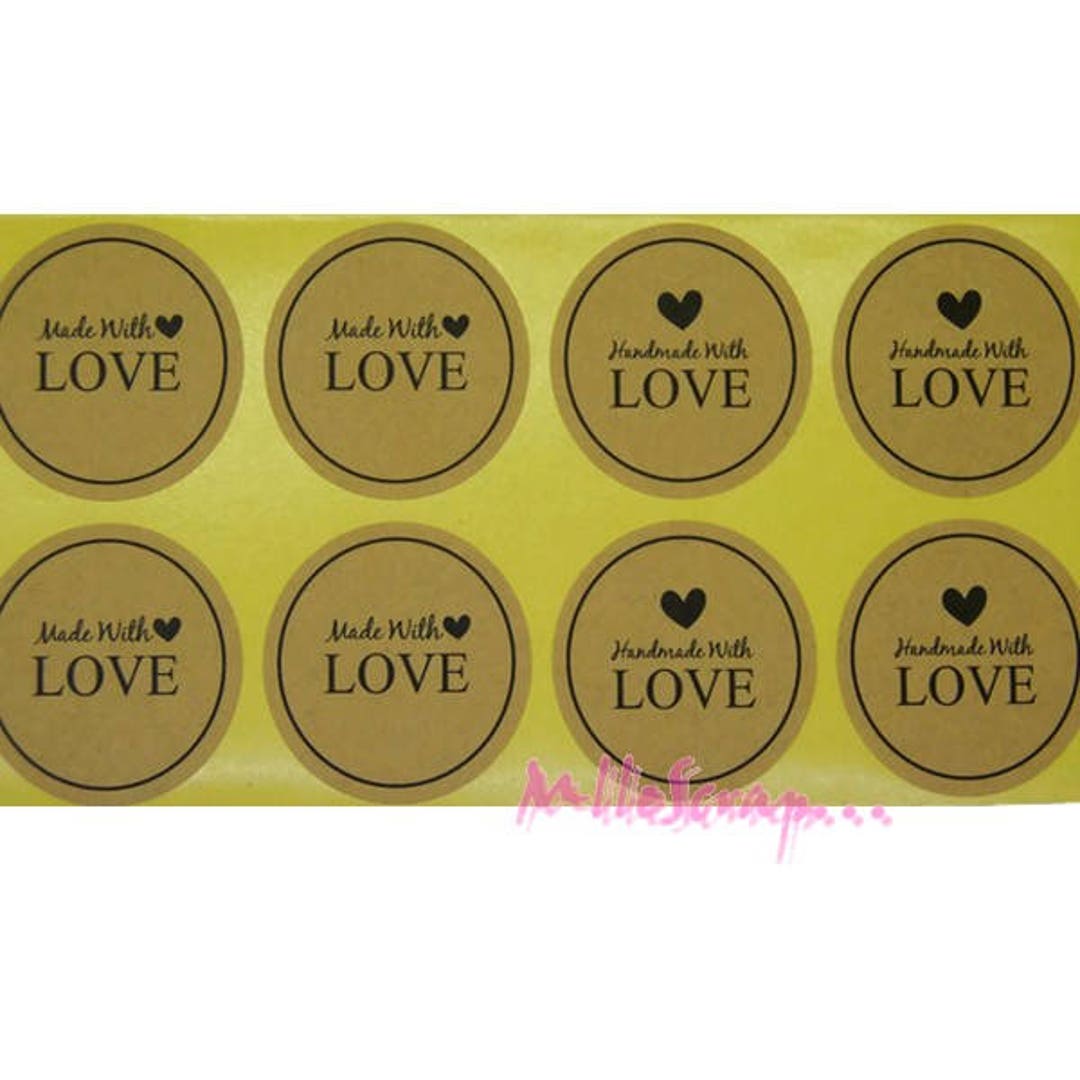 Stickers, Labels Made With Love, Scrapbooking Labels, 30 Pieces - Etsy