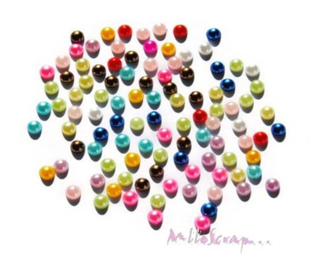 Mini Half-beads Half Round Beads Half Beads to Stick Half - Etsy