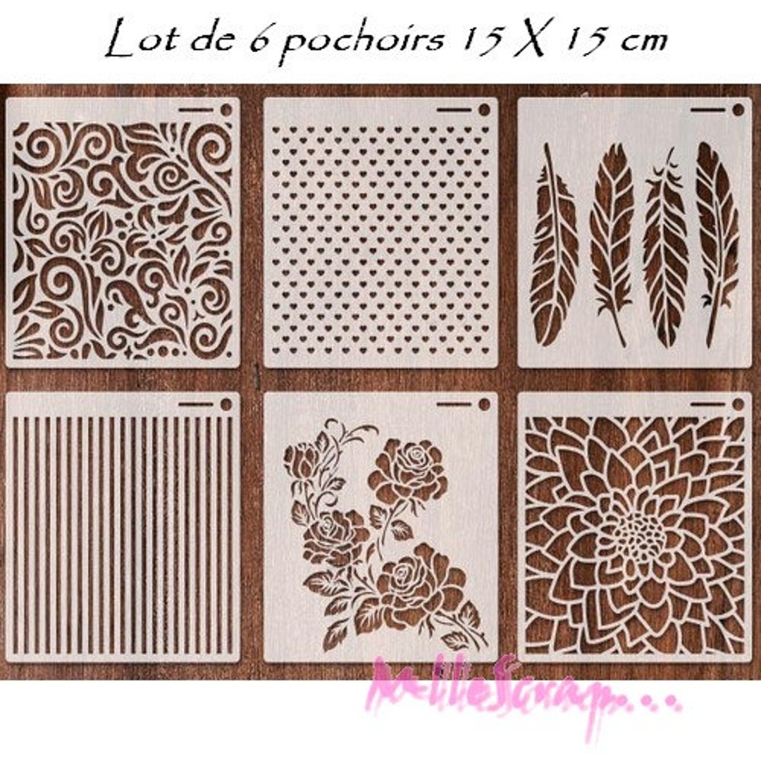 Stencils, Stencil, Mask, Scrapbooking Stencil, 6 Pieces - Etsy