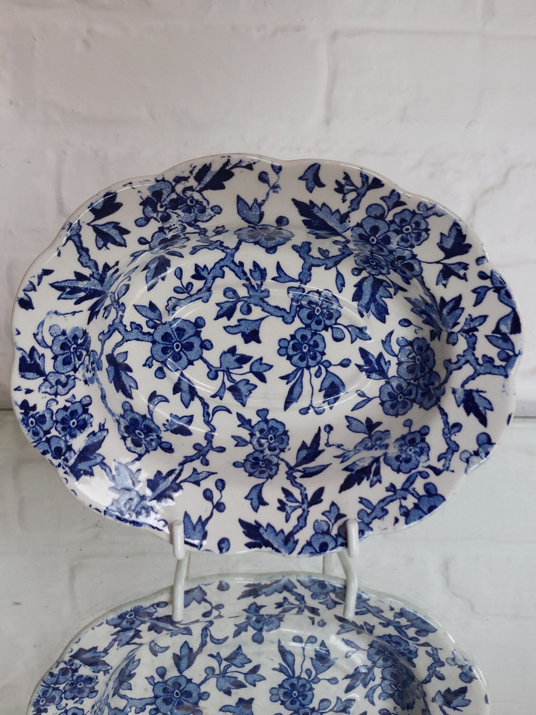 Rare "arden" Burleigh Staffordshire Blue & White Large Soap Dish ...