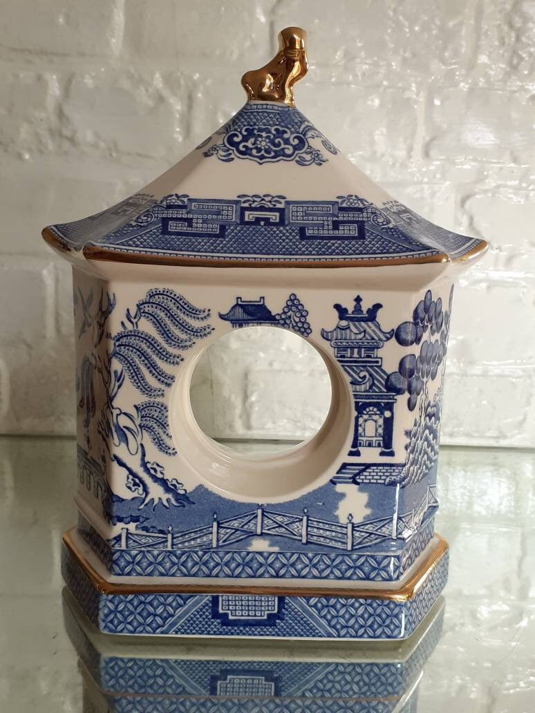 Rare Wedgwood Willow Pattern Mantle Clock Danbury Mint | Etsy