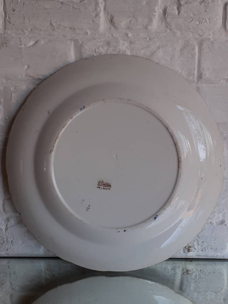 Rare Antique "melrose" Large Dinner Plate 10" - Etsy