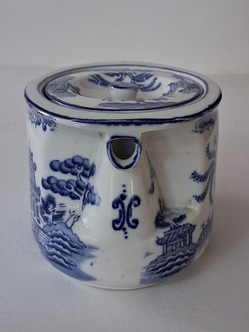 Antique Gibson & Sons Willow Pattern Teapot, Burslem England, C1920 - Etsy