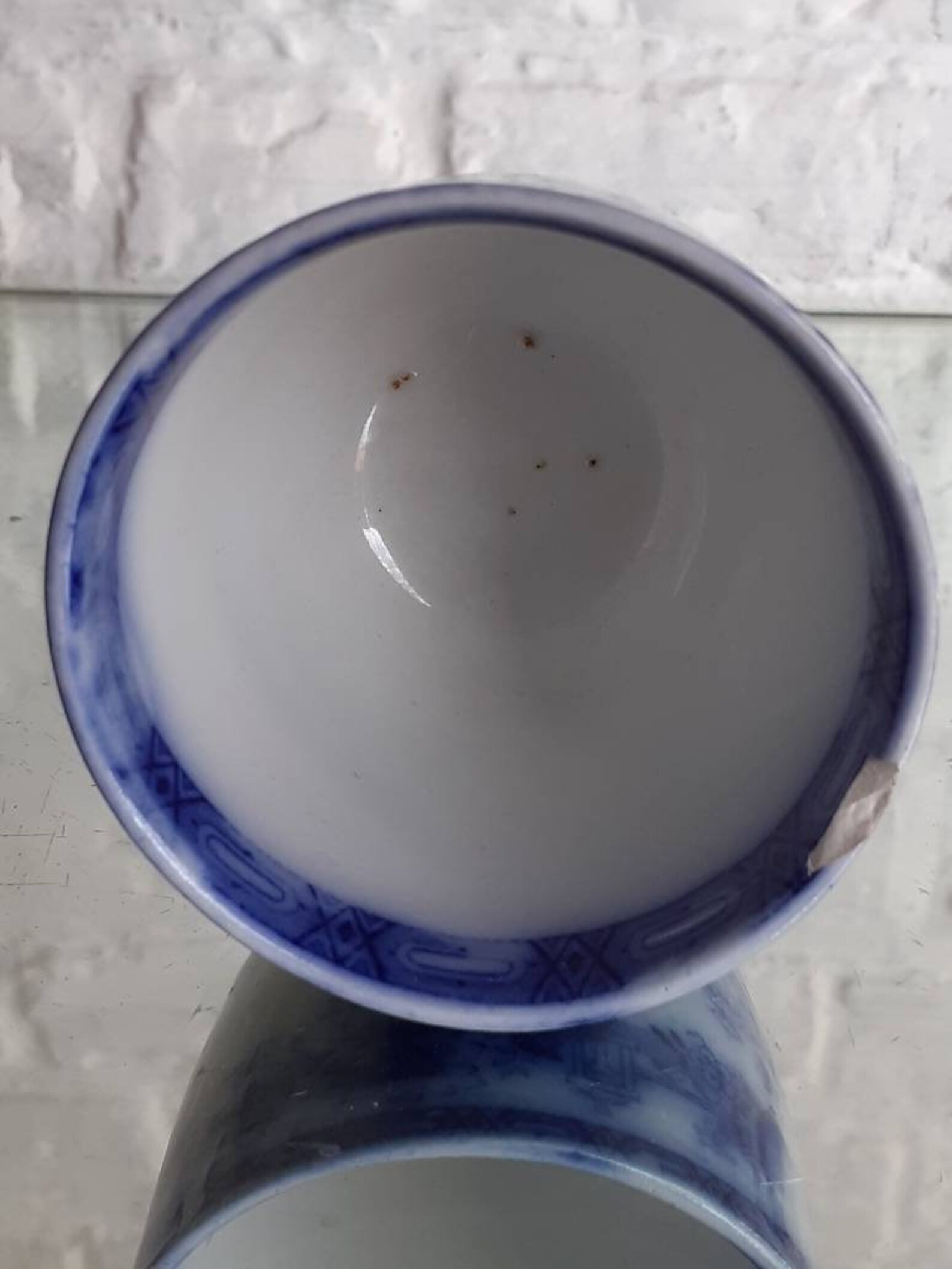 Rare Antique Pair of LARGE Flow Blue Double Egg Cups 1920 | Etsy UK