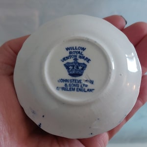 RARE Antique Willow Royal Venton Ware John Steventon & Sons Ltd 6 Teeny ...