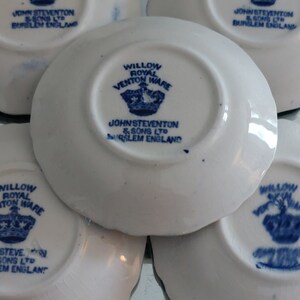 RARE Antique Willow Royal Venton Ware John Steventon & Sons Ltd 6 Teeny ...