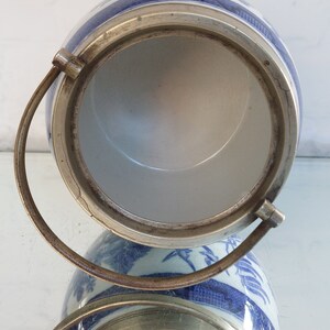 RARE Antique "minton" Flow Blue Willow Pattern Tea Caddy- Canister ...