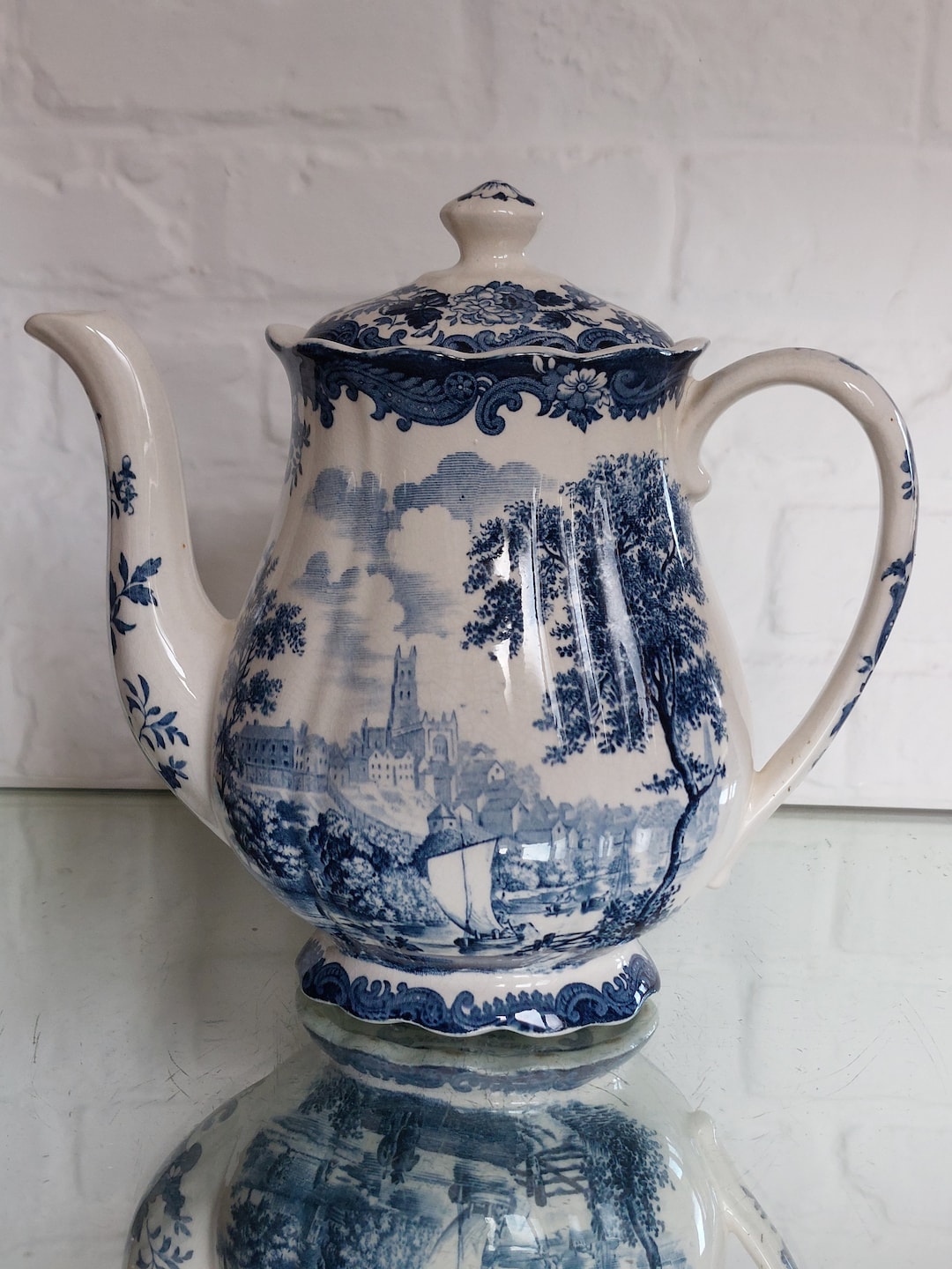 Rare Palissy 1790 Avon Scenes Large 8 Coffee Pot C1940s - Etsy