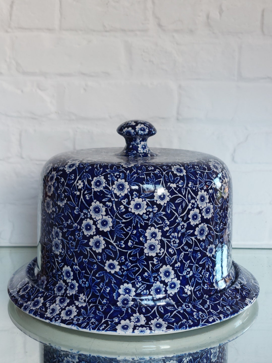 RARE Burleigh Ware LARGE "calico" Pattern Cheese Dome C1970s - Etsy