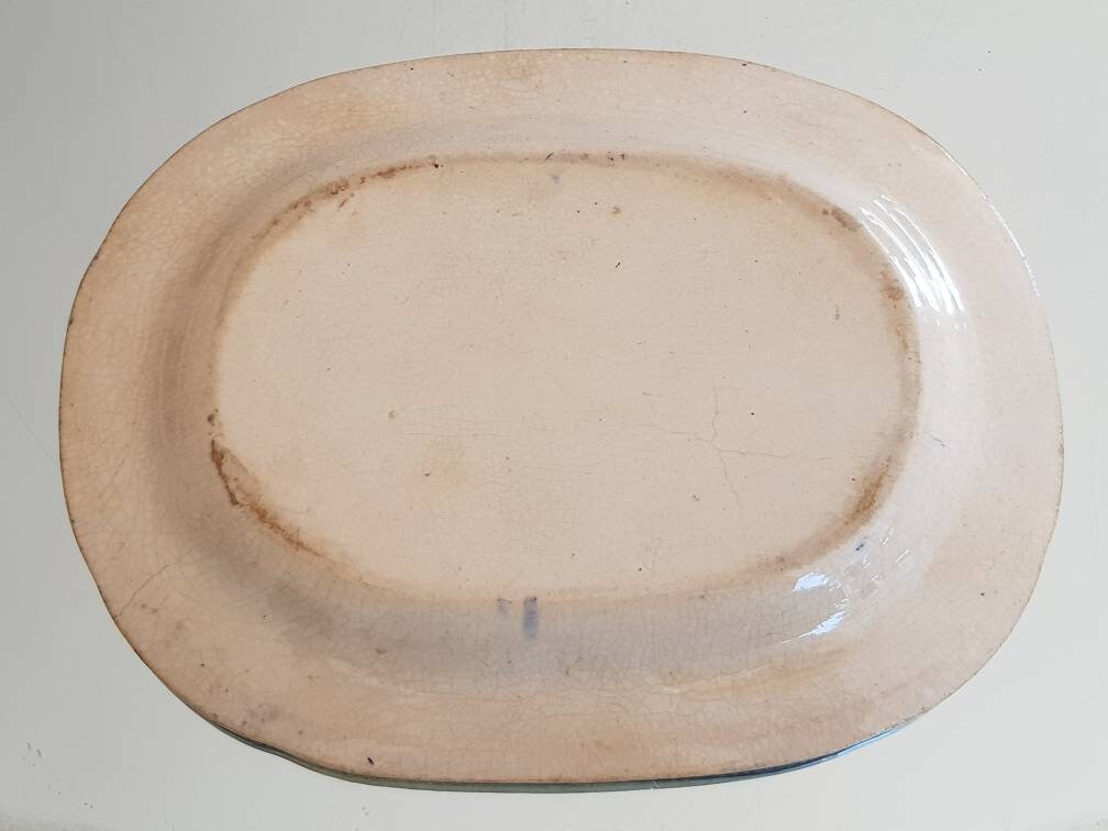 Victorian Early Blue Transferware Willow Pattern Small Oblong | Etsy