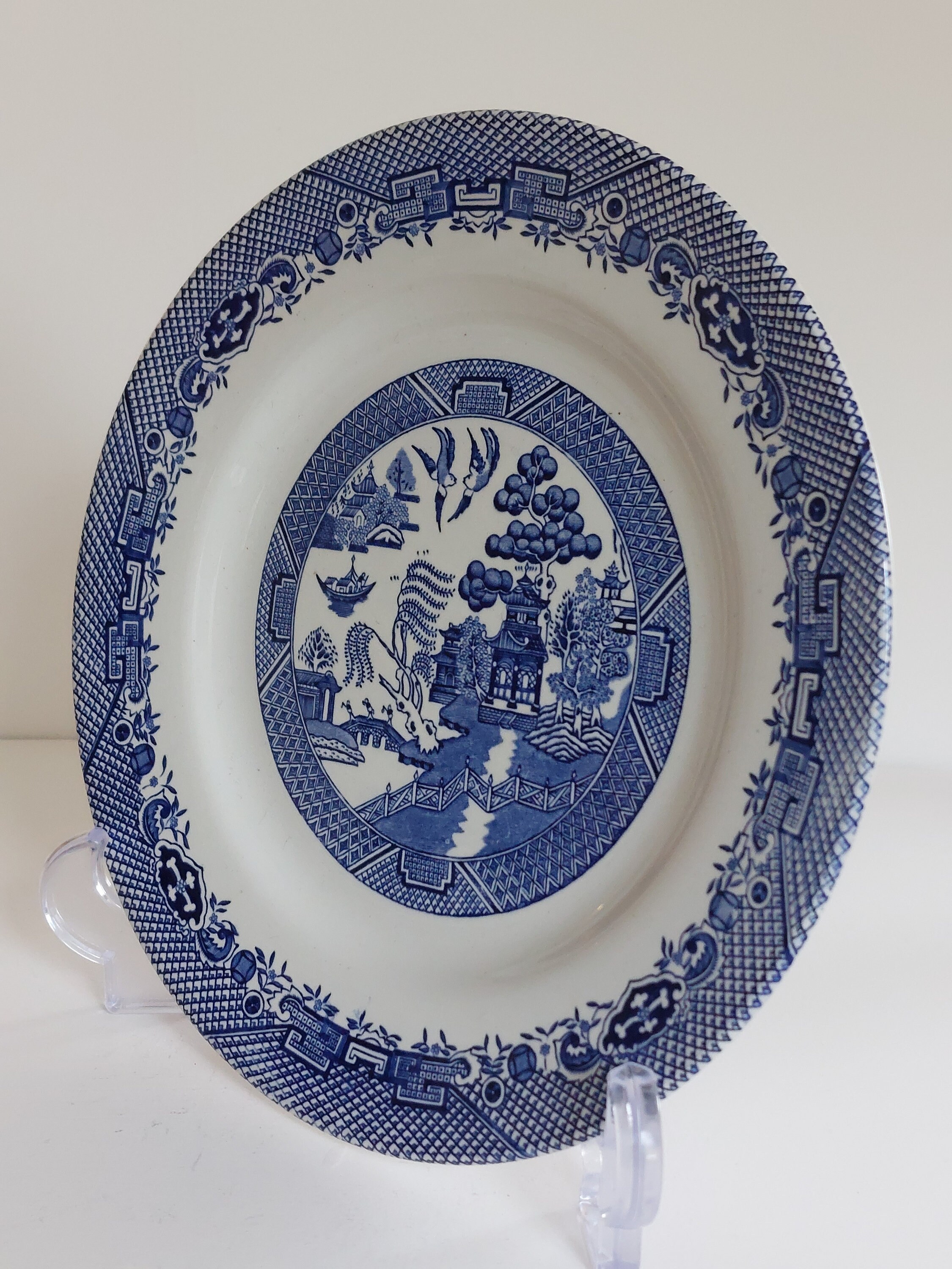 Vintage "barratts of Staffordshire" Pottery Willow Large 10" Dinner ...