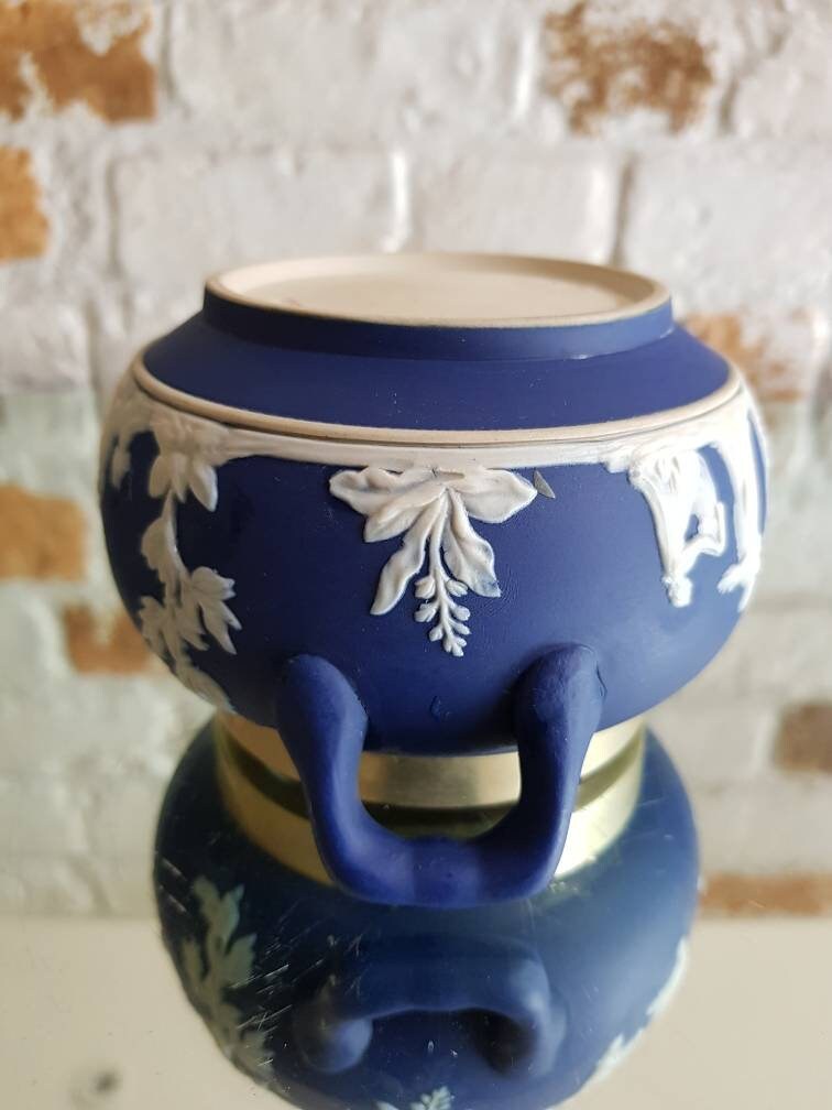 Vintage Adams Blue Jasperware Tunstall Bowl 1936 - Etsy