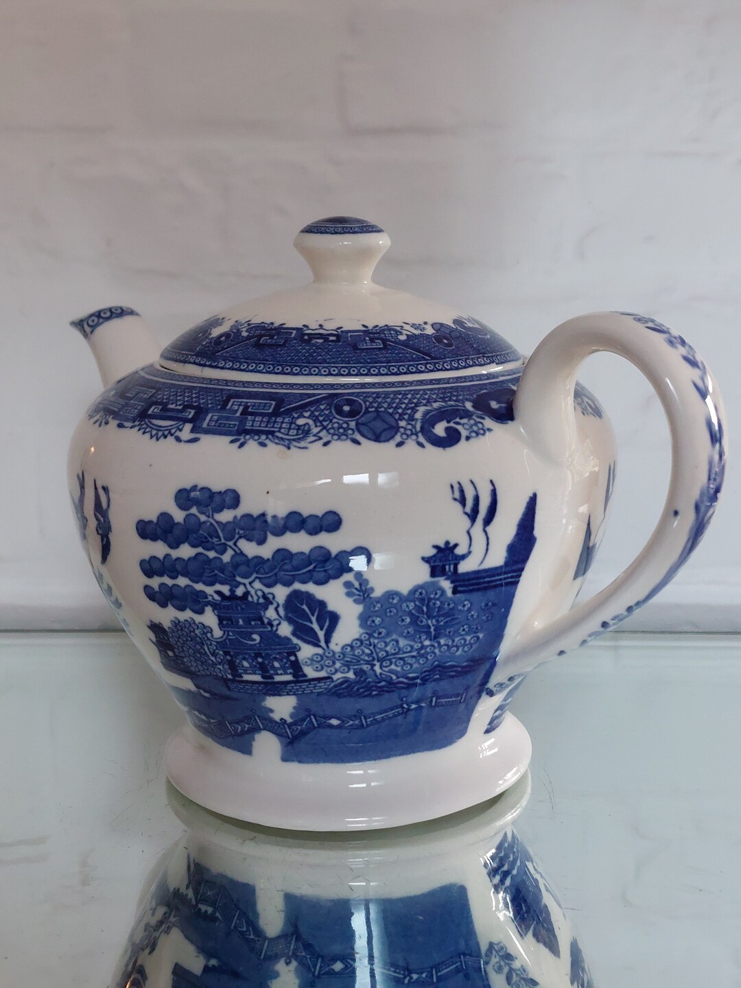 Rare Magnificent Victoria Porcelain Fenton England willow Large Teapot ...