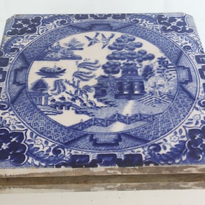 Rare Antique Willow Pattern "minton" Decorative Tile C1800s - Etsy