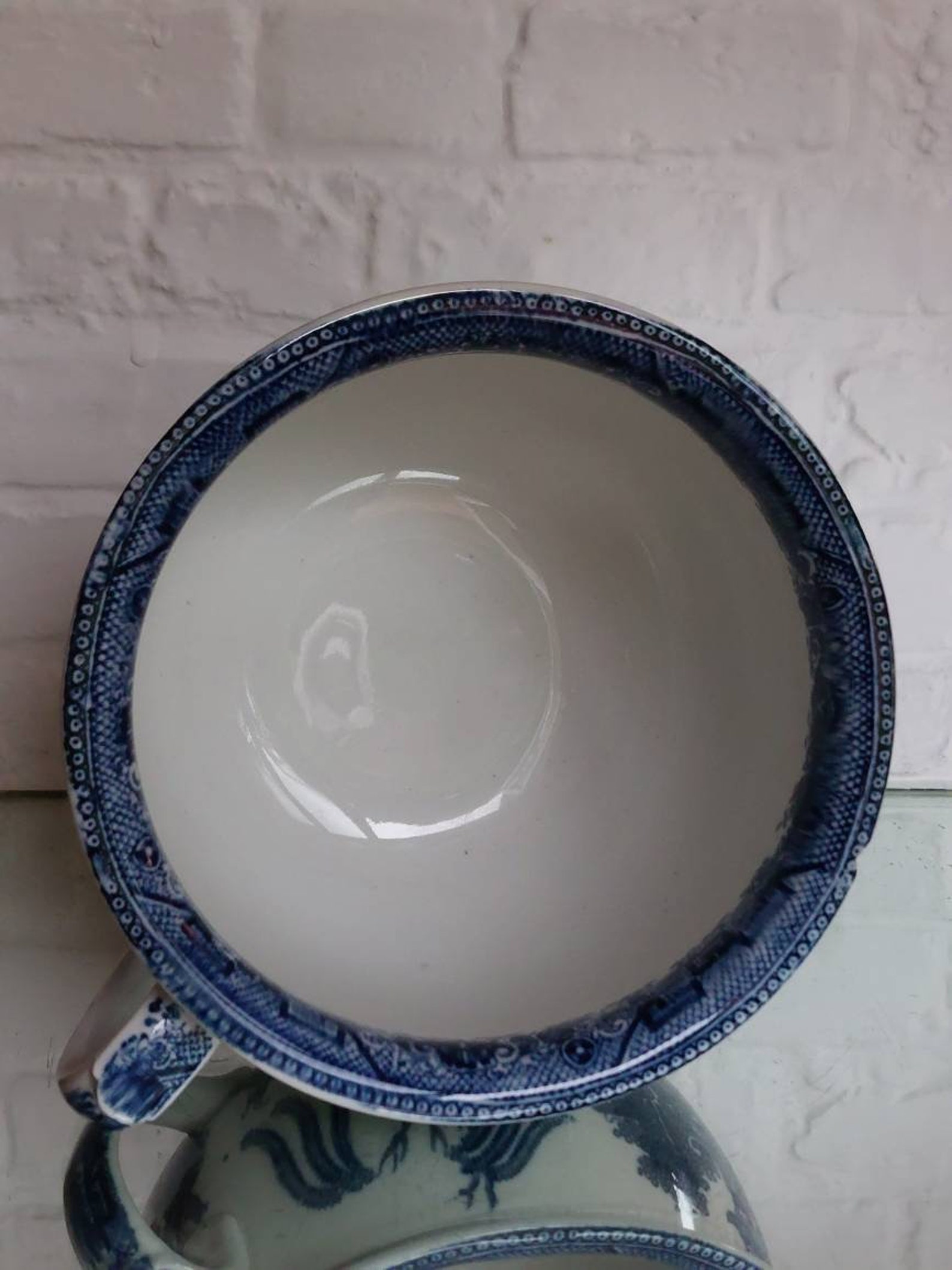 Rare Antique Maling cetem Ware Chamber Pot in | Etsy UK