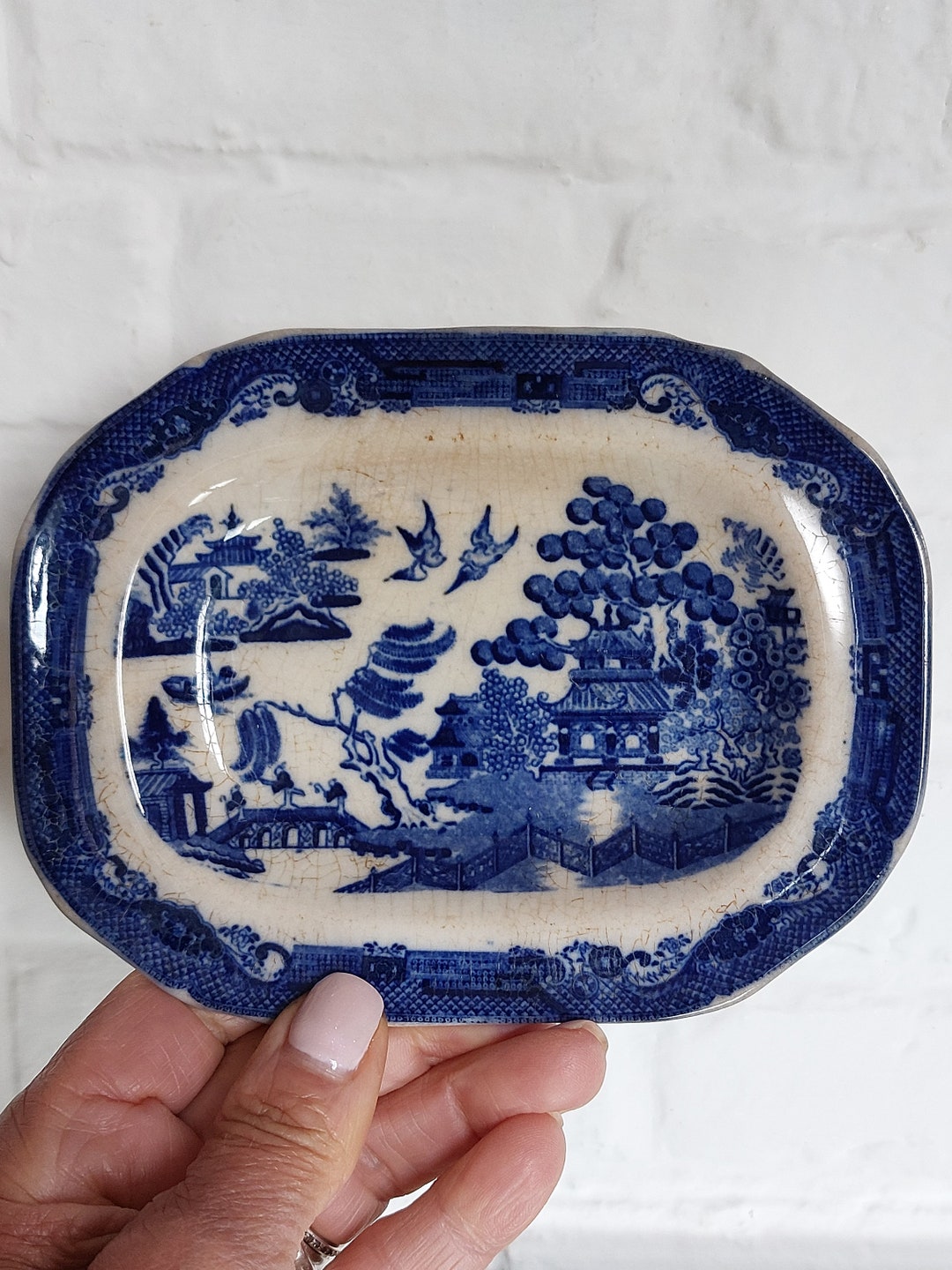 Rare Antique minton Willow Pattern Small Serving Dish Plate C1900s - Etsy