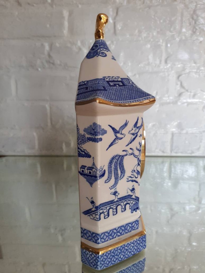 Rare Wedgwood Willow Pattern Mantle Clock Danbury Mint | Etsy