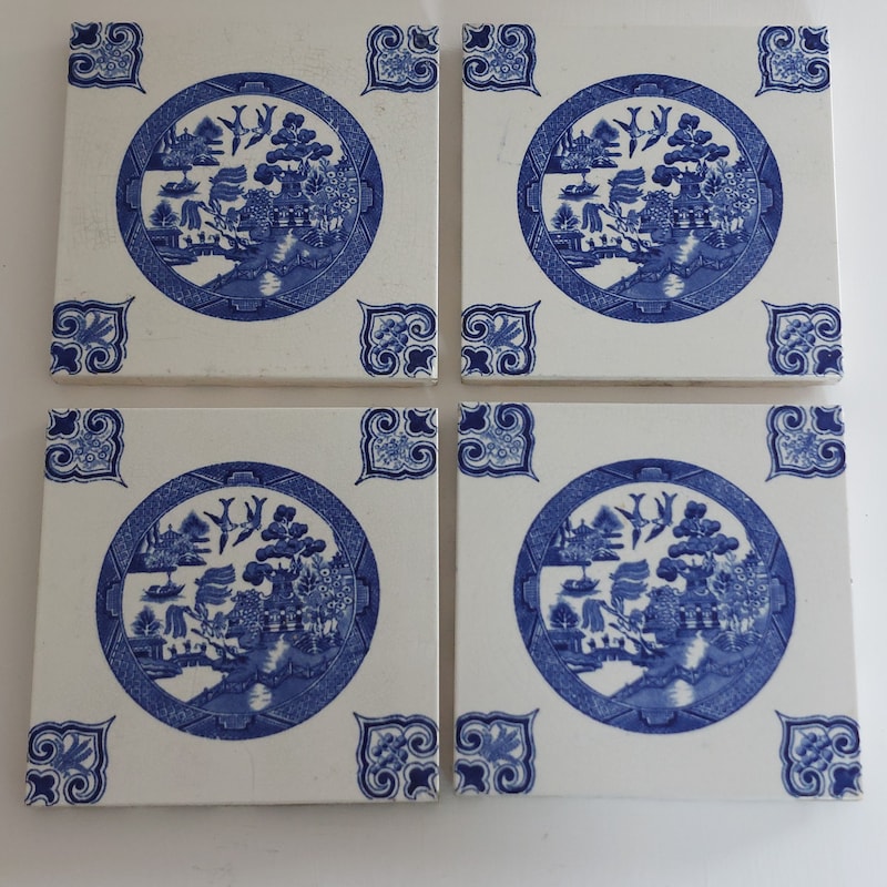 Blue Willow Tiles - Etsy