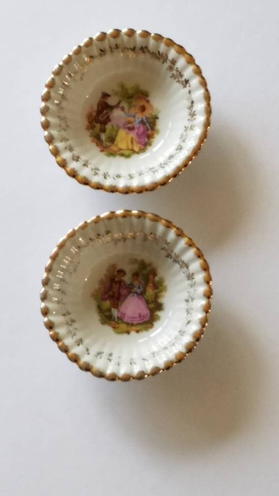 Antique Set of 2 Miniature Bone China Plates Decorative - Etsy UK