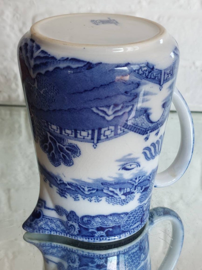 Antique Maling Pottery Blue & White Willow Pattern Small Jug - Etsy UK