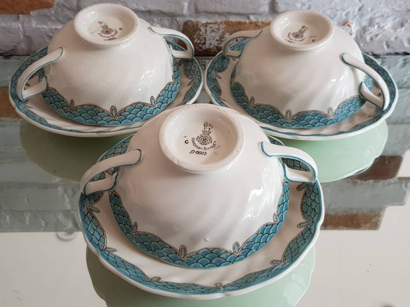 Royal Doulton Lowestoft Bouquet D6023 Double Handled Bowls & | Etsy ...