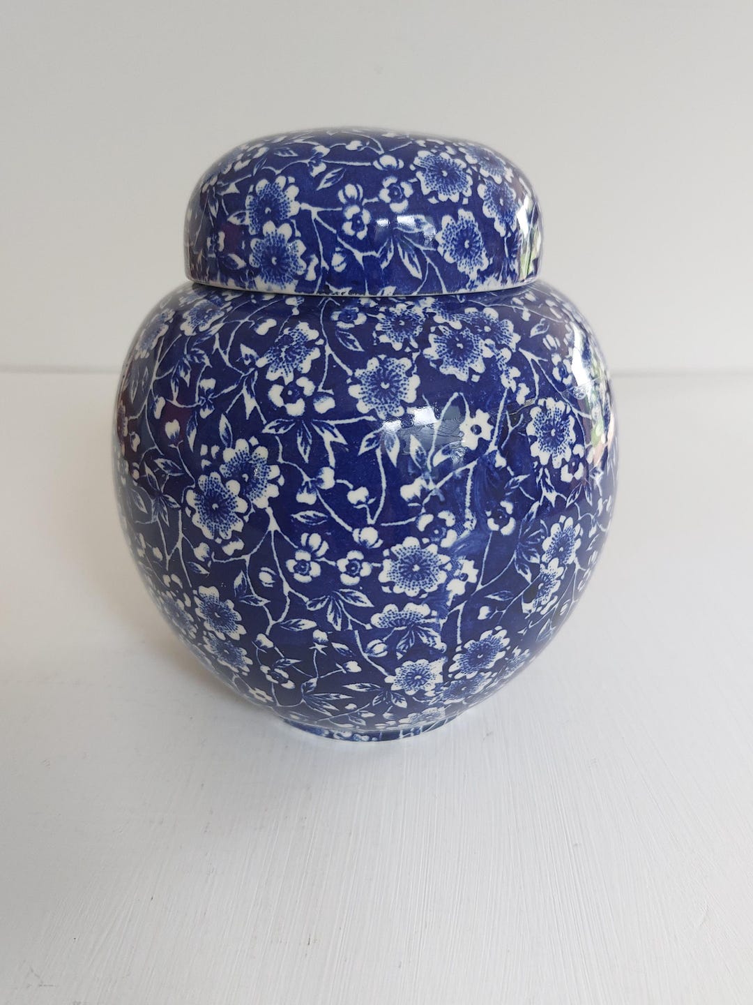 Rare Calico Pattern Lidded Ginger Jar Perfect - Etsy