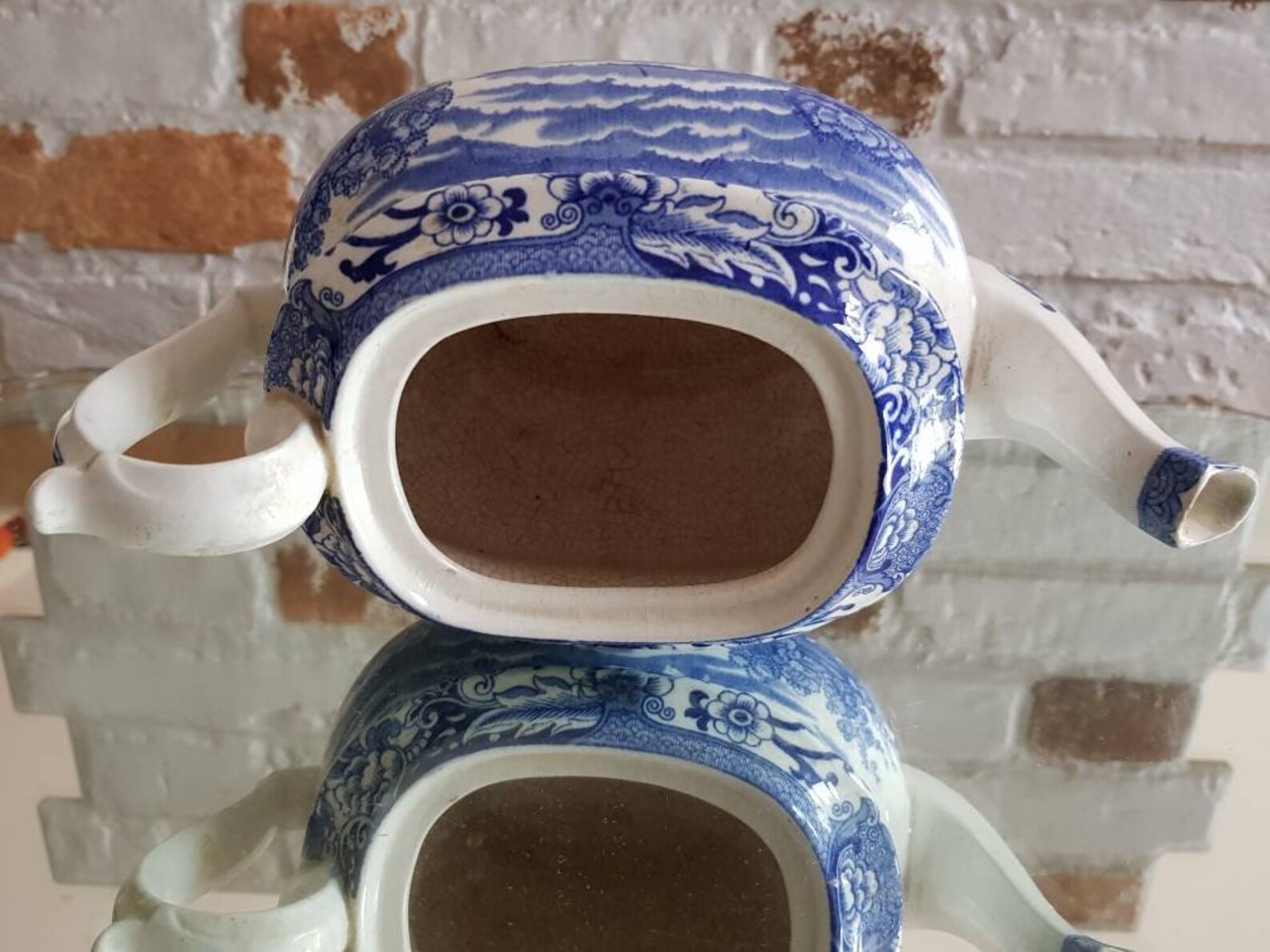 RARE booths Ceramic Teapot old Blue - Etsy UK