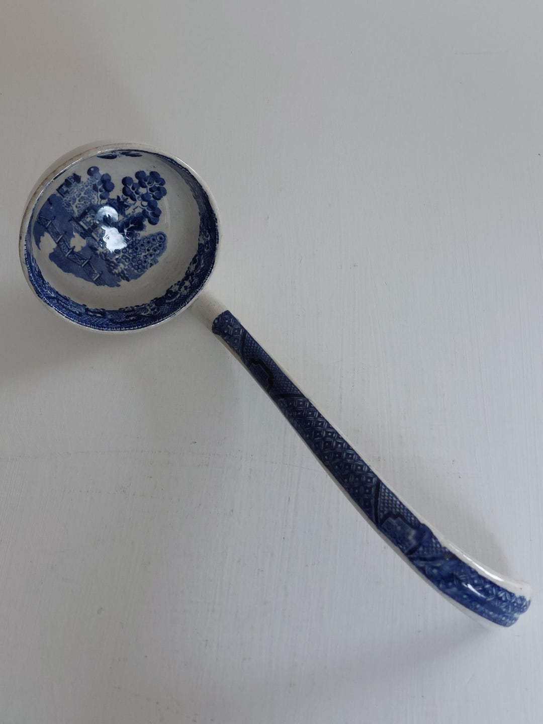 Magnificent Antique Transfer Print LARGE willow Pattern Ladle C1800s - Etsy