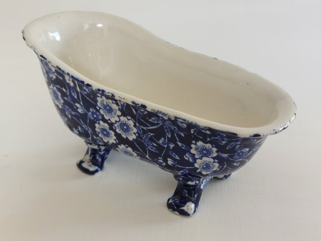 RARE Burleigh Calico bath Shaped Soap Dish - Etsy UK
