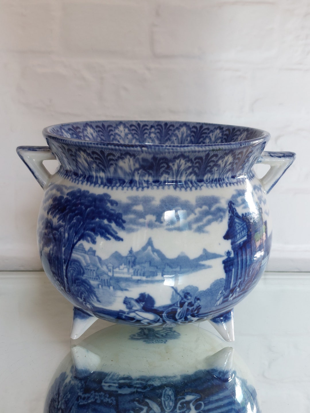 Rare Antique Cauldon England chariot Pattern Large - Etsy