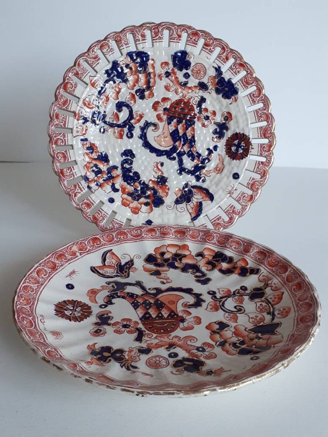 Antique Pair of Large "indian" Design 9" Plates C.1920 - Etsy