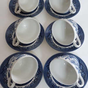 Churchill England "willow" Pattern 12 Pieces Coffee/ Tea Set- Perfect ...