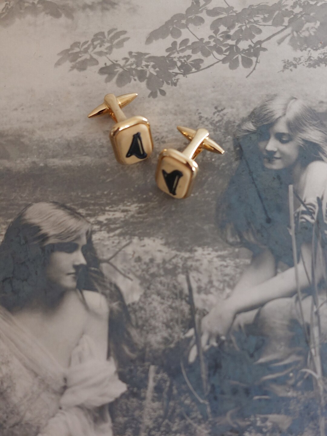 Rare Wedgwood England Black & Yellow Jasperware "guinness" Cufflinks - Etsy