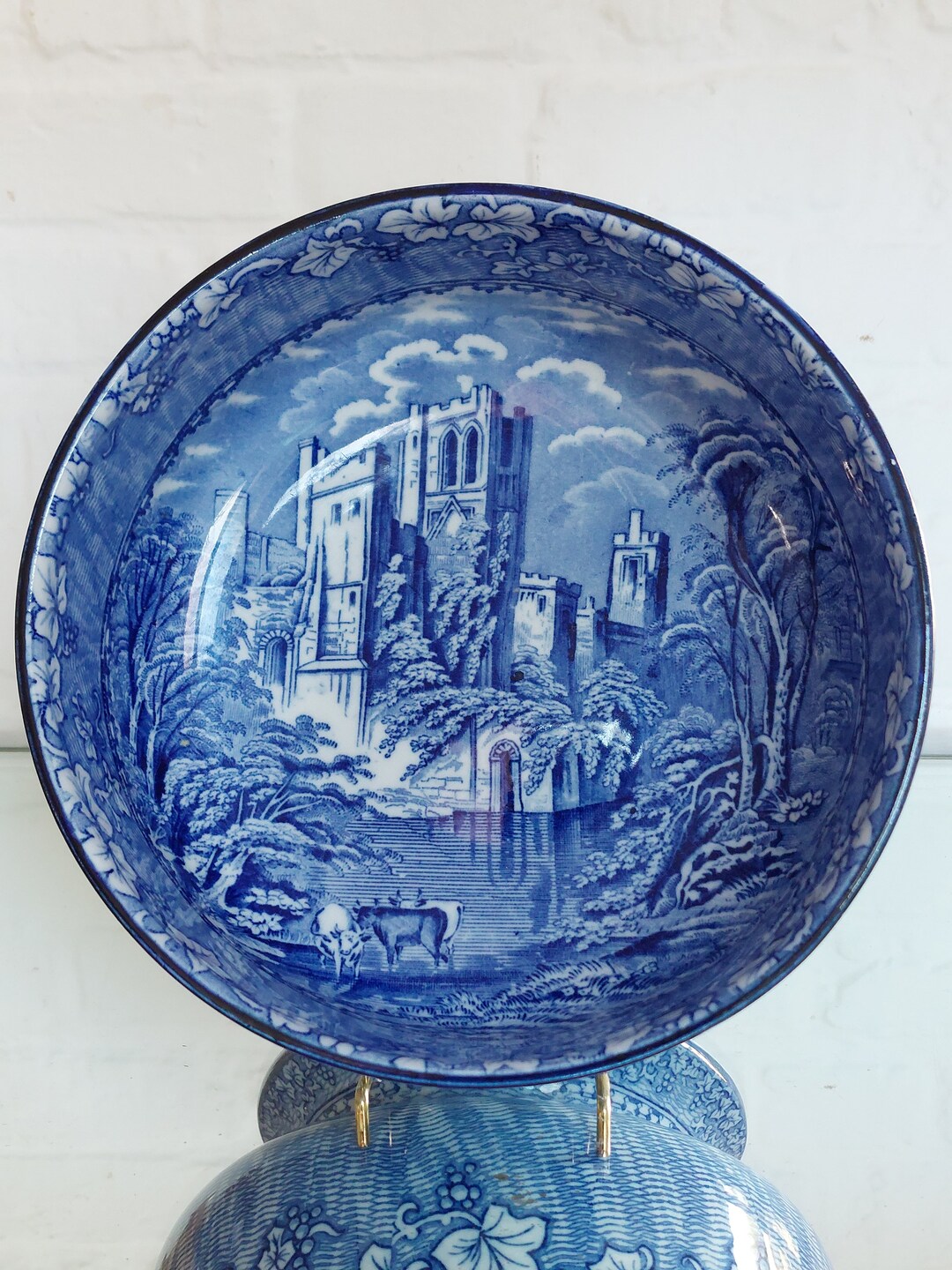 Rare Tams Ware Semi Porcelain "ye Olde Priory" Large Footed Bowl C1910 ...