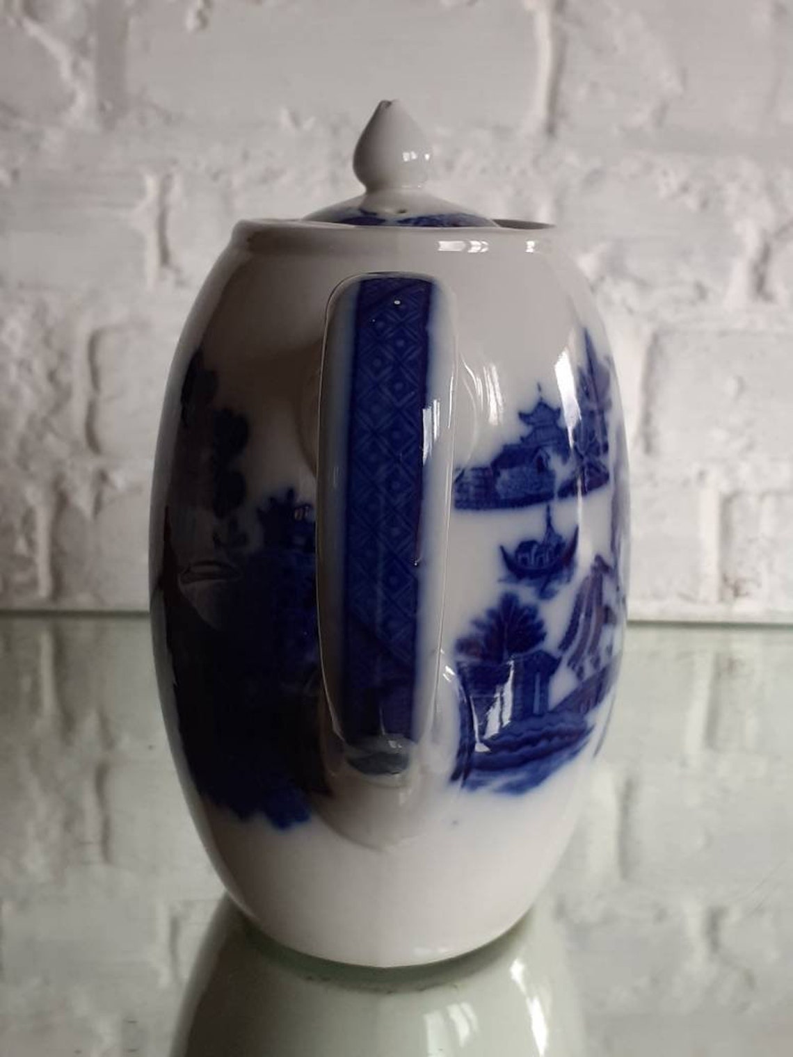 Royal Doulton Antique Blue Willow Pattern 7 Teapot - Etsy UK