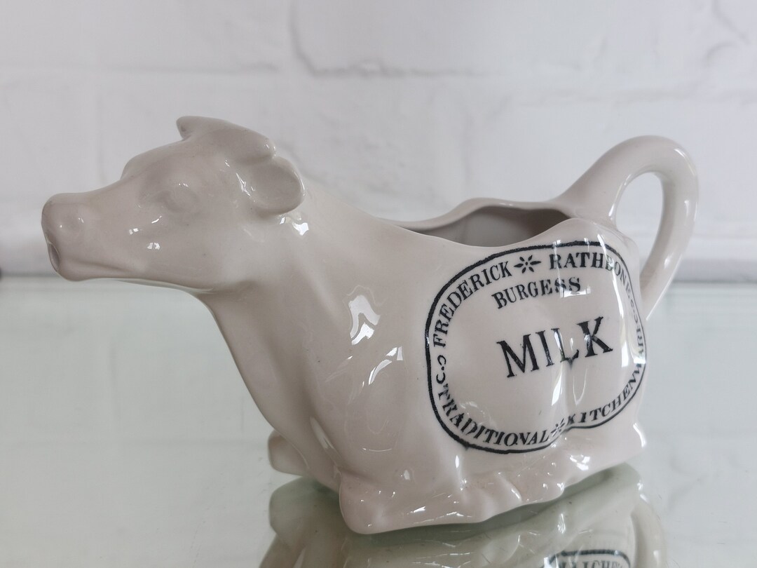 Rare Rathbone Burgess Middleport All White Milk Cow Creamer C1970 - Etsy