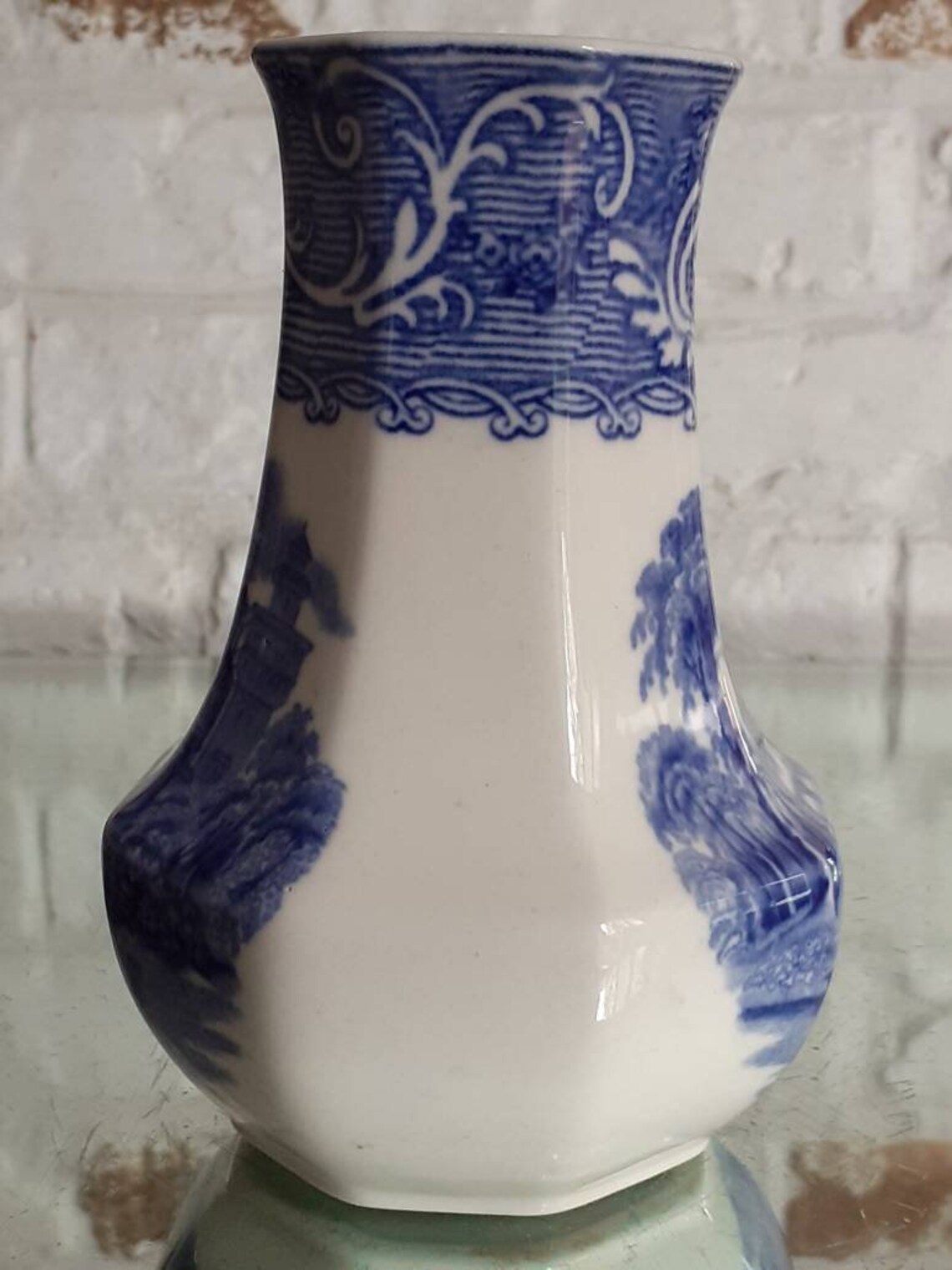 Vintage Cauldon Ware Blue White Small Vase 5.2 - Etsy