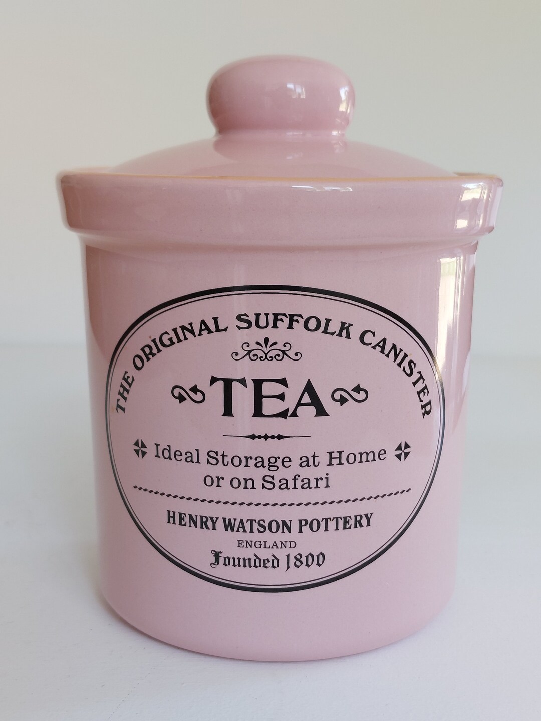 Rare Henry Watson Pottery- the Original Suffolk Canister Pink Large Tea ...