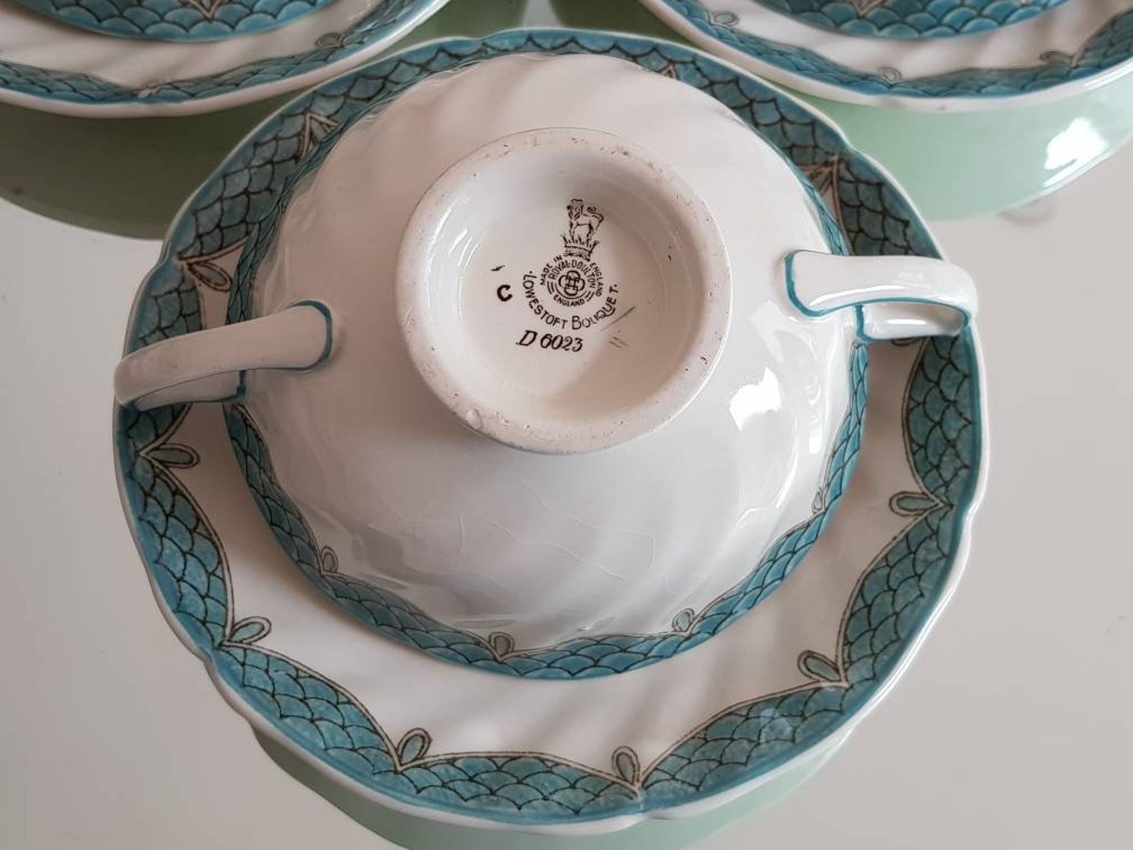 Royal Doulton Lowestoft Bouquet D6023 Double Handled Bowls & | Etsy ...