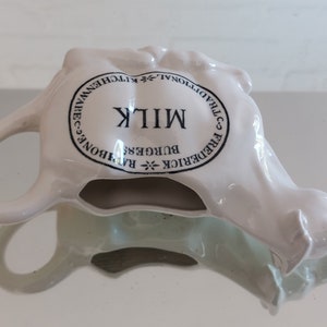 Frederick Rathbone Burgess Middleport White + Black Cow Milk Jug ...