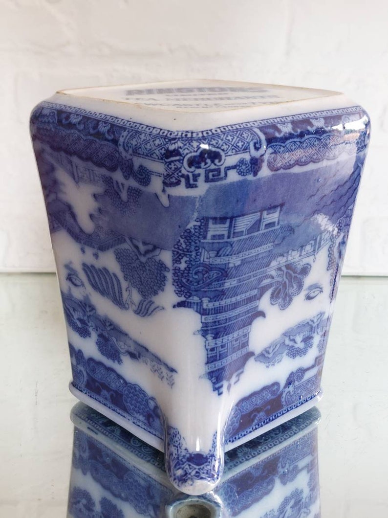 Rare Antique 1920's Original Ringtons Flow Blue Tea - Etsy UK