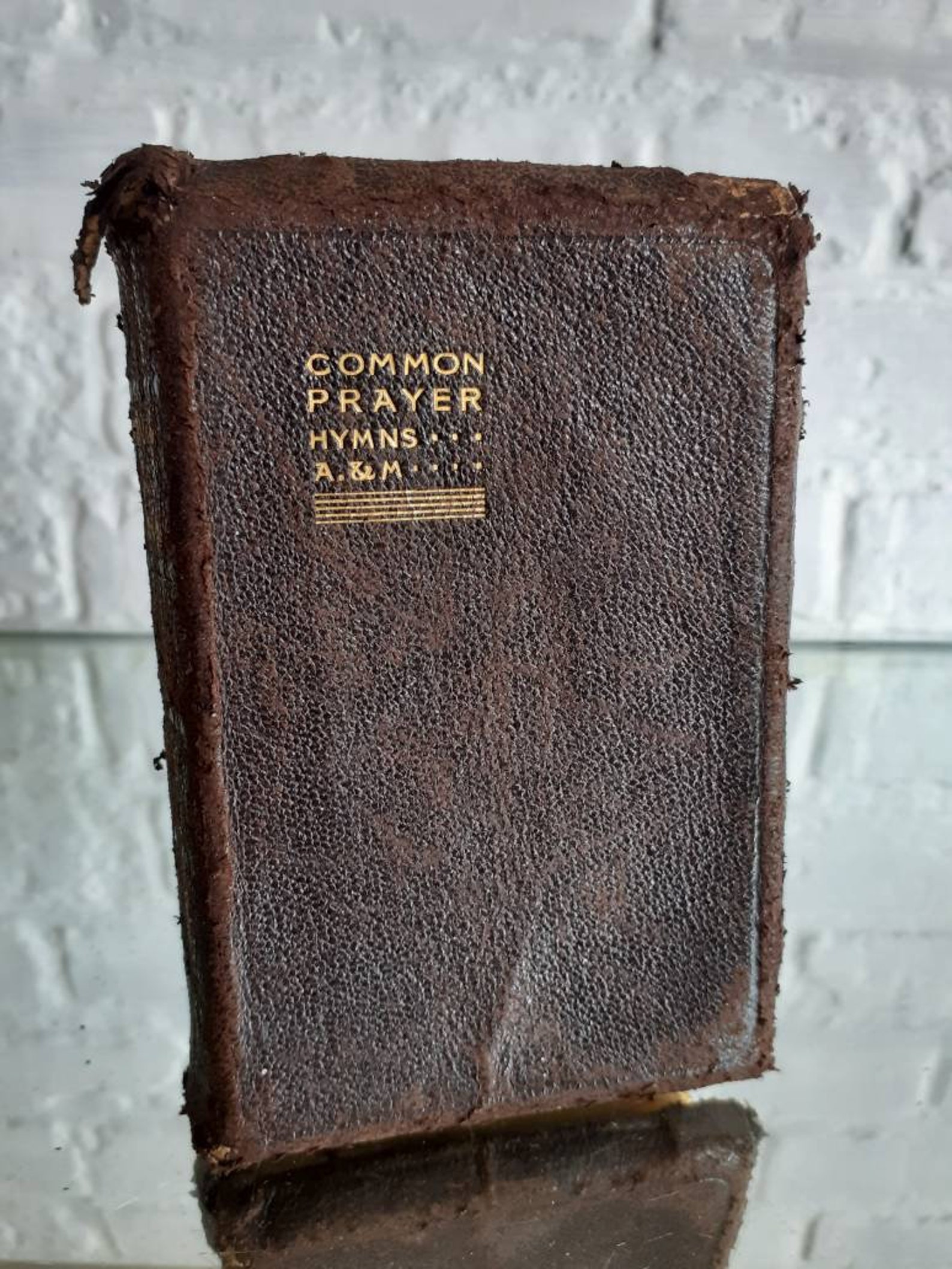 Antique Small Book of Common Prayer Hymns A&M Brown Leather Book- 765 ...
