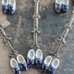 Rare Vintage Dutch "elesva" Delft Tiny Novelty Spoons Blue + White ...