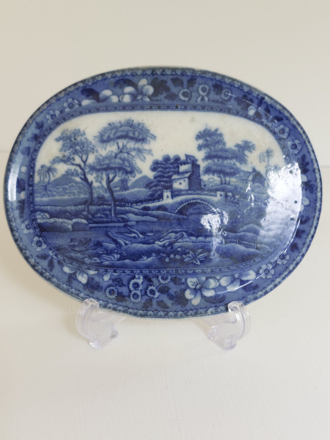 Very Rare Antique Copeland Spode Blue + White Teapot Stand- Tower ...