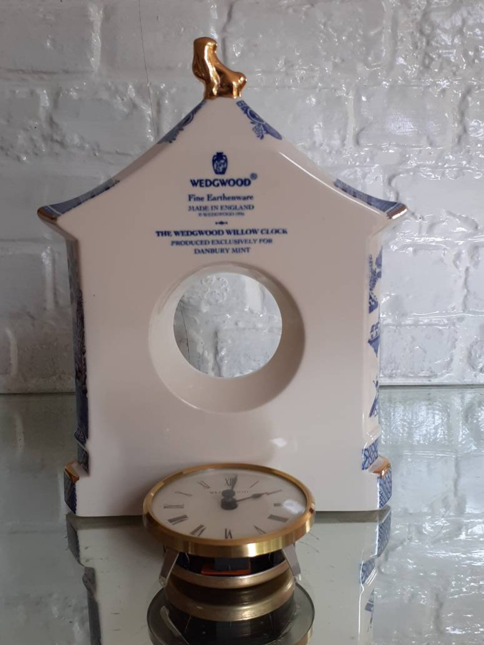 Rare Wedgwood Willow Pattern Mantle Clock Danbury Mint | Etsy