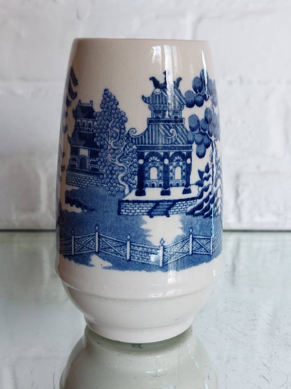 Rare Wedgwood willow Pattern 5.2 Posy Vase | Etsy UK