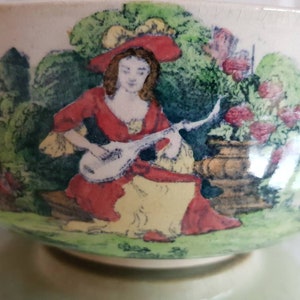 Antique watteau Bourne & Leigh Albion/leighton Pottery RARE Bowl - Etsy