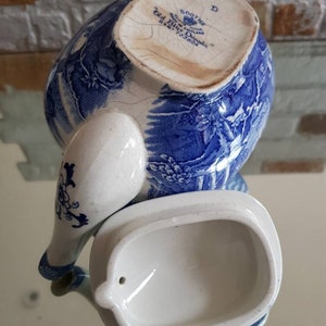 RARE "booths" Ceramic Teapot- "old Blue Danube" C1928- Numbered Rd No ...